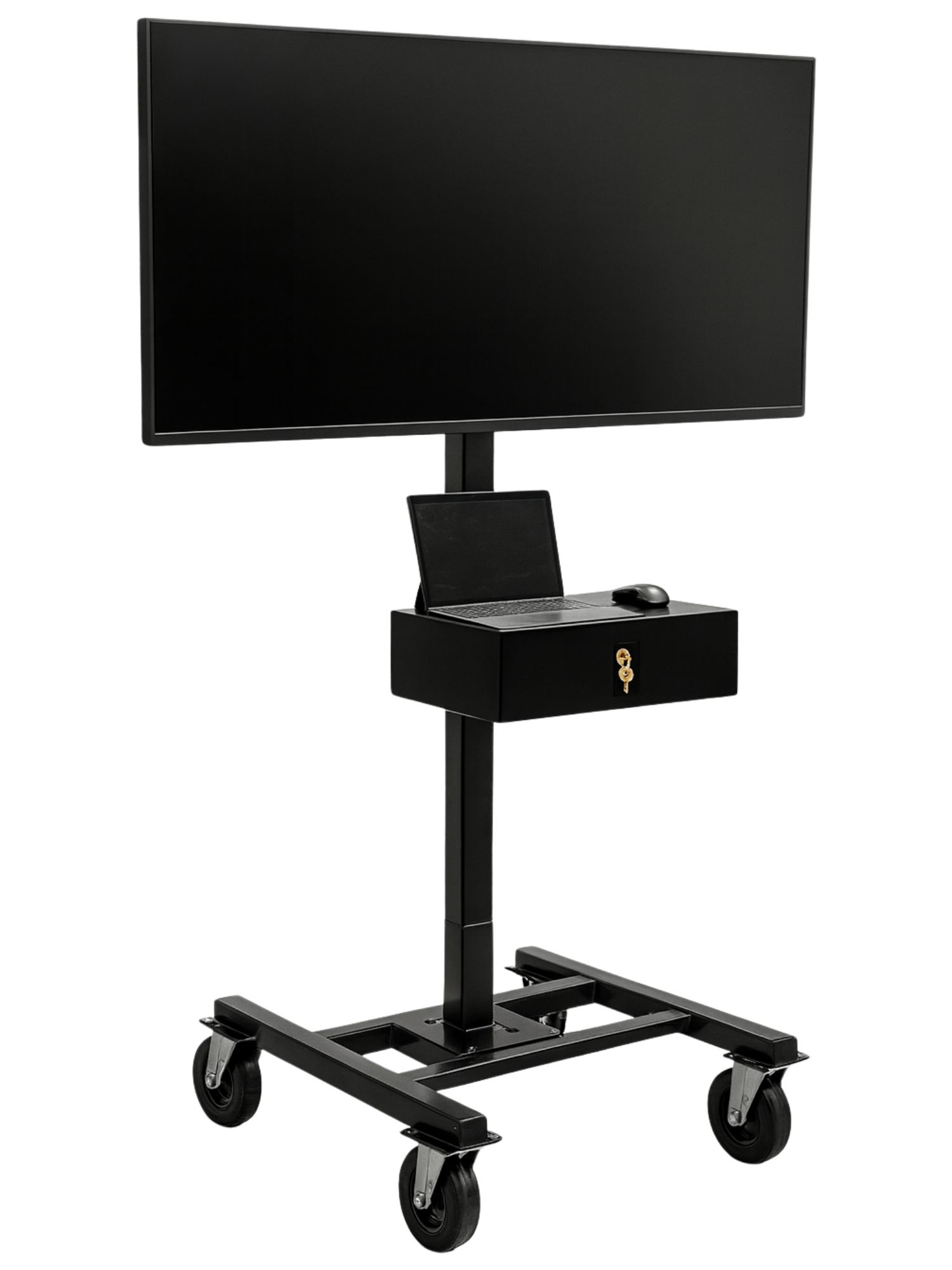 Mobile Large Screen Monitor Workstation - Goliath Carts